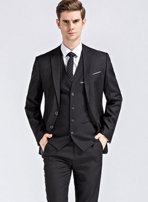 One Button Blue Gents Wedding Suits For Party Prom Party Easy Absorben