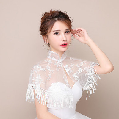 Wedding Dress Lace Bridal Jacket , Luxury Woman Wedding Bolero Jacket