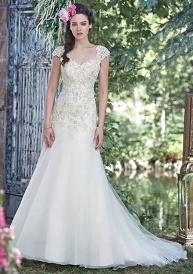 Embroidery Romantic Bohemian Wedding Dresses With Elegant Long Train