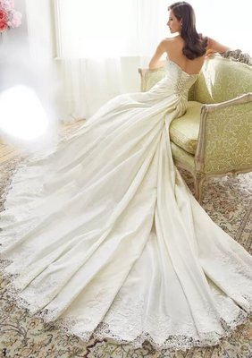 A Line Tea Length Wedding Dresses