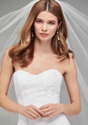 Long Train Tull A Line Style Wedding Dresses With Hand Made Beading Sexy Strapless