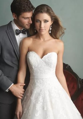 Drop Waist Beautiful Wedding Ball Gowns / Black Ball Gown Wedding Dresses