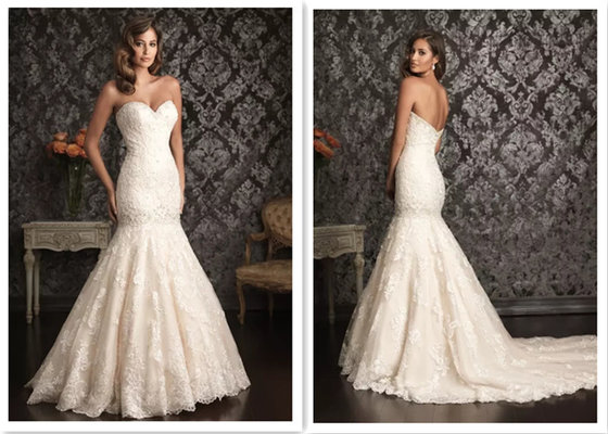 Fashionable White Fit And Flare Wedding Gown For Beautiful Girls And Ladies