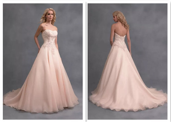 Lace Elegant Dress Ball Gown Long Train Bridesmaid Dresses Wedding Dress