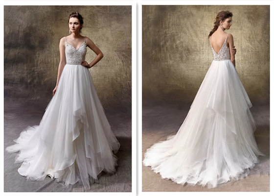 Amazing Sweetheart A Line Wedding Dress , Fashion Sleeveless Wedding Ball Gown