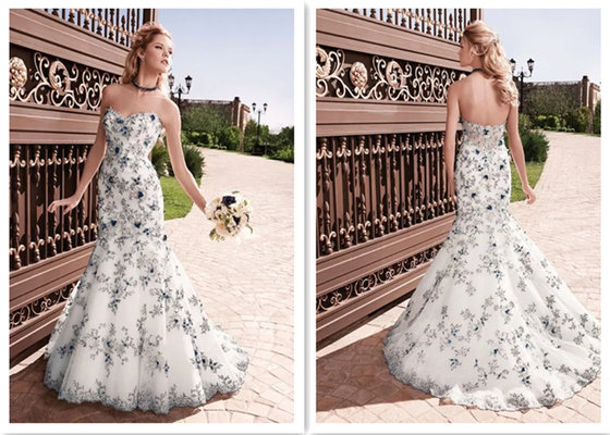 Sweetheart lace wedding dresses pattern trumpet bridal wedding gown backless wedding dress mermaid with train