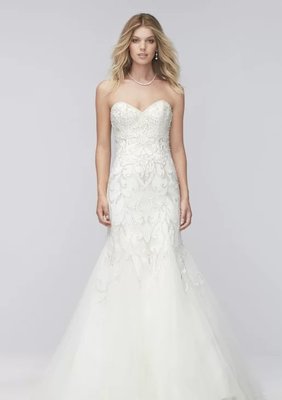 Bride Sparkly Mermaid Tail Wedding Dress Manual Embroidery Technology