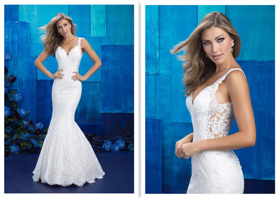 Tulle Sleeveless Mermaid Wedding Dress Long Straps CZ Diamond Decoration