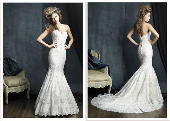 Handmade Elegant Mermaid Tail Wedding Dress For Sexy Ladies And Bridal