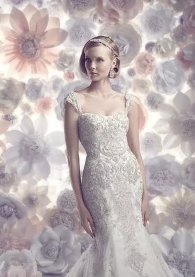 Beaded V Neck Mermaid Tail Wedding Dress For Beautiful Girls And Woman