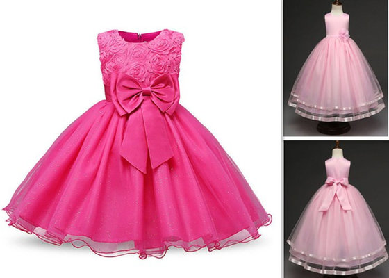 Floral Formal Sparkly Flower Girl Dresses Off Shoulder Strapless Design