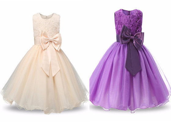 Easter Appliqued Sparkly Flower Girl Dresses For Glitter Customized Size