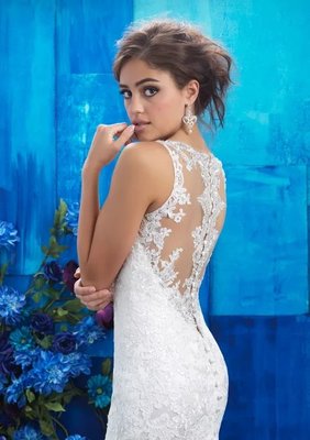 Custom Strapless Sheath Column Wedding Dress For Fitted Bride And Ladies