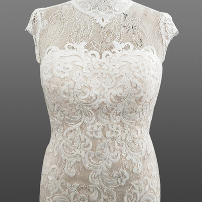 A Line Sheer Summer Wedding Dresses / Cute Vintage Style Wedding Dresses