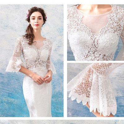 Feast Formal Ladies Wedding Dresses With Short Sleeve Color Optional