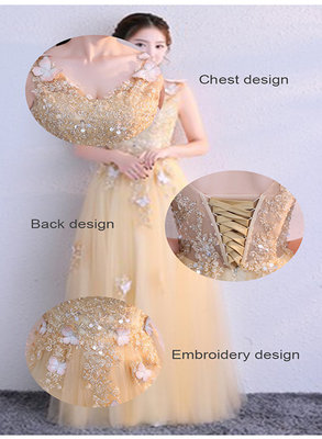 Pretty Color Womens Bridesmaid Dresses With 3D Flowers Lace Applique