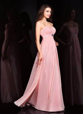 Elengantly Bead Long Chiffon Bridesmaid Dresses With Enhanced Style Version