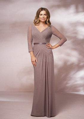 Gray Chiffon Bride's Mom Dresses For Wedding Day Party Enhanced Style Version