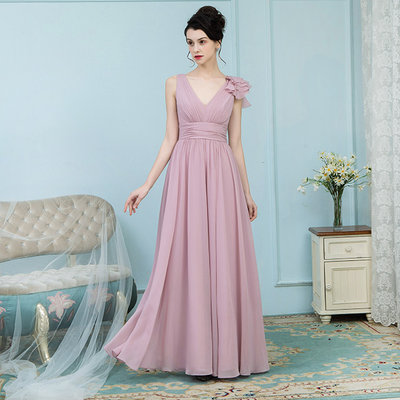 Pink Beaded Mother Of The Bride Dresses , Long A Line Mother Of The Bride Dresses