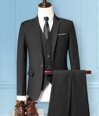 3 Pieces Mens Fitted Wedding Suits