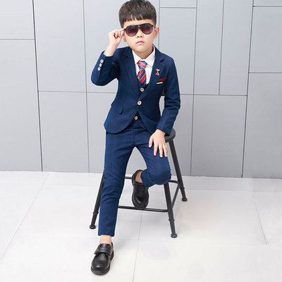 Luxury Navy Blue Ring Bearer Outfit , Anti Static Ring Bearer Outfits Shorts