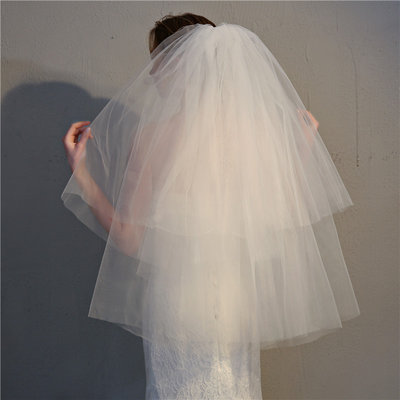 Durable Hand Made Simple Wedding Veil For Prom Evening Meal Customized Size
