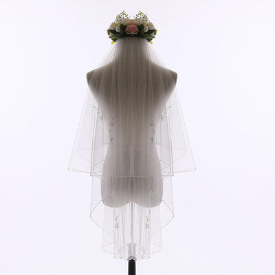 Various Styles Vintage Wedding Veils , Beautiful Classical Wedding Veils With Crystals