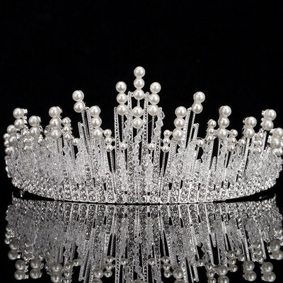 Handmade Custom Made Crowns And Tiaras / Wedding Pink Rhinestone Tiara