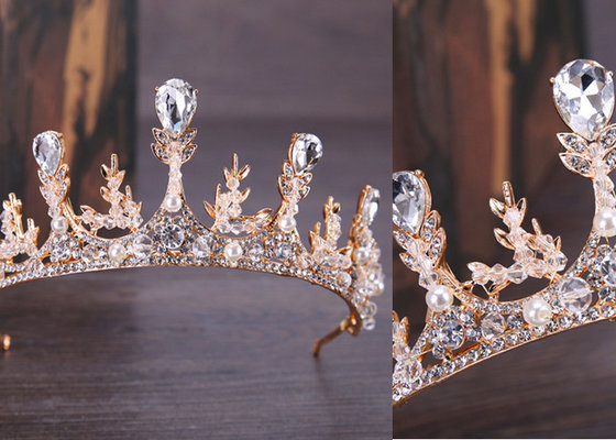Gold Tiaras And Crowns Bridal Gown Accessories For Fit And Flare Wedding Dress