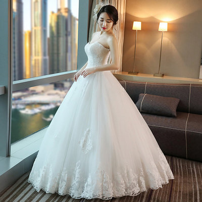 Most Beautiful White Color Wedding Ball Gown , Nice Dresses For Wedding