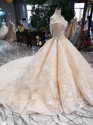 new champagne tassels tail customizable palace retro wedding dress