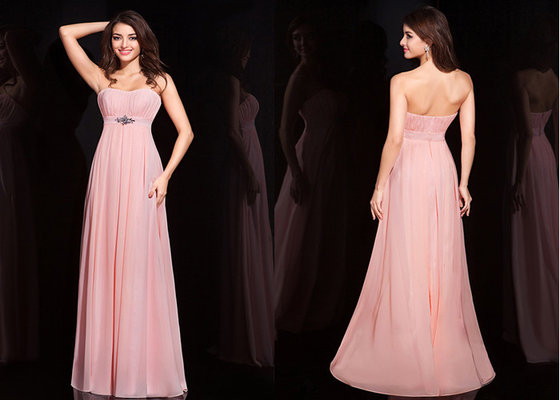 Elengantly Bead Long Chiffon Bridesmaid Dresses With Enhanced Style Version