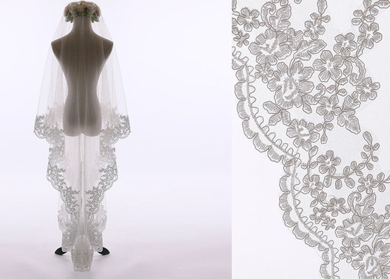 Various Styles Vintage Wedding Veils , Beautiful Classical Wedding Veils With Crystals