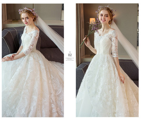 Luxury Princess Long Dream Tuxedo Ladies Wedding Dresses Bride European And American Court