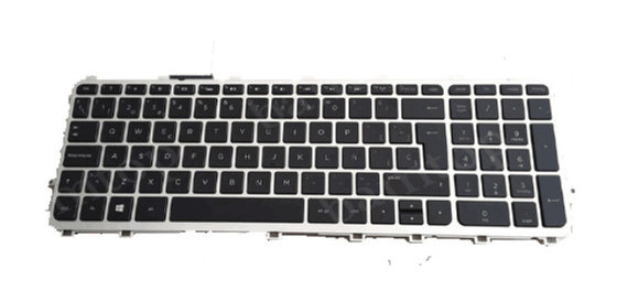Customize Internal Silver Frame Backlit Laptop Keyboard For HP Envy 15-J000