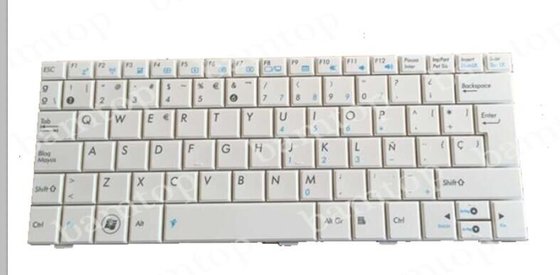 Professional White Spanish Laptop Keyboard For Asus Eeepc 1005ha 1008ha