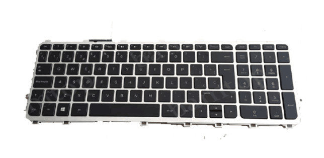 Customize Internal Silver Frame Backlit Laptop Keyboard For HP Envy 15-J000