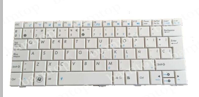 Professional White Spanish Laptop Keyboard For Asus Eeepc 1005ha 1008ha