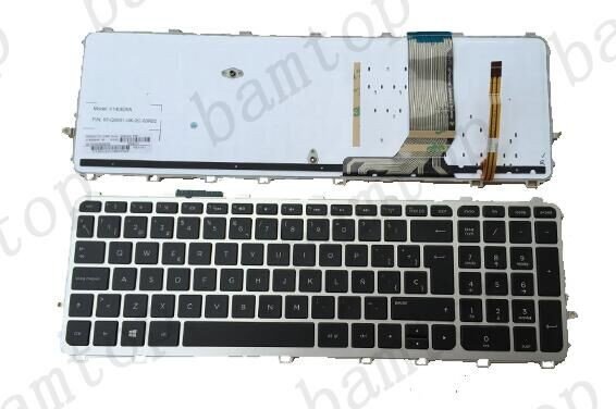 Backlight Keyboard Spanish Layout For Hp Envy 15-J 17-J Notebook PC