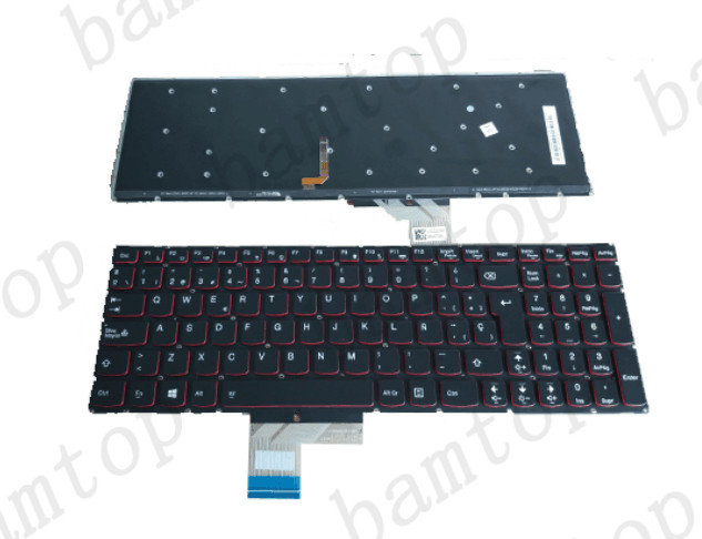 Spanish notebook keyboard layout Y50 Y50-70 U530 Black Color