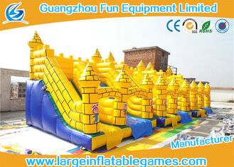 Durable Yellow Commercial Inflatable Slide Inflatable Castle Slide For Playing