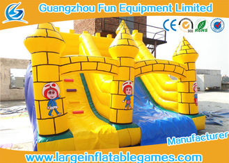 Durable Yellow Commercial Inflatable Slide Inflatable Castle Slide For Playing
