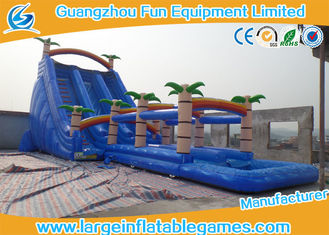 Coconut Commercial Inflatable Slide , Waterproof Kids Inflatable Water Slide With Pool
