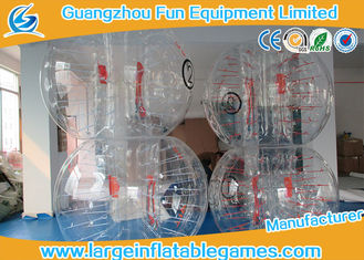 Transparent Inflatable Bubble Ball Soccer Rental With Silk Printing , Great Workmanship