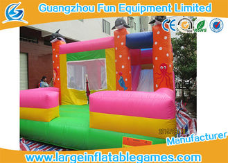 Popular Inflatable Bouncy Castle Blow Up Dolphin For Playing , 4*3m