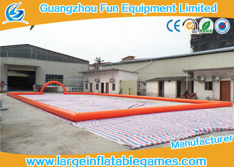 Big Airtighted Inflatable Soccer Field , Outdoor Large Inflatable Games