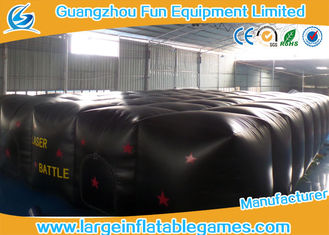 Black Air Hot Welded Inflatable Maze Bounce House For Adults / Kids