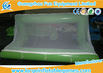 Plato PVC Tarpaulin Green Inflatable Football Pitch , Inflatable Bubble Football Field