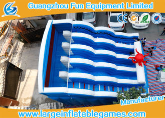 0.55mm PVC Tarpaulin Commercial Inflatable Slide , Large Inflatable Water Slide