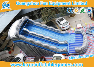 Iridescence Gray Commercial Inflatable Water Slide / Dry Slide 10*4*6m Dimensions